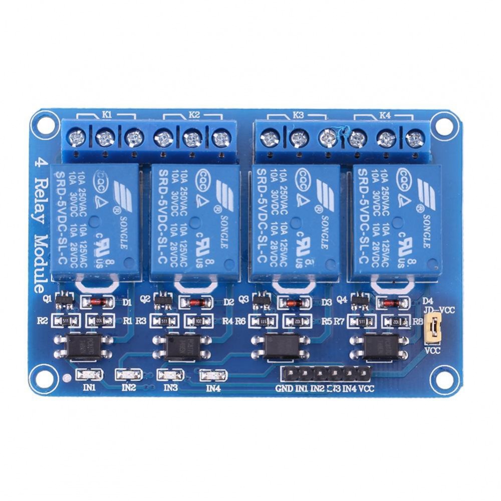 4 Channel Isolated 5V 10A Relay Module opto coupler For Arduino PIC AVR ...