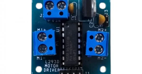 L293D Motor Driver Module with 7805 Regulator – Dual DC Motor Control ...