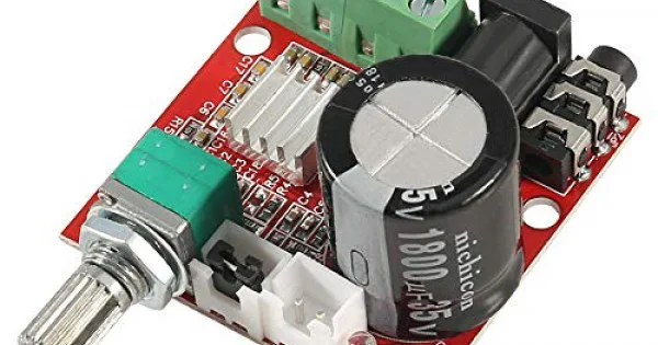 PAM8610 Stereo Audio Amplifier Board 12V 10Wx2 with Volume Control ...