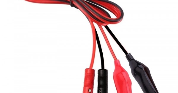 4mm Banana Plug to Crocodile Alligator Clip Test Lead for Multimeter 2 Pack