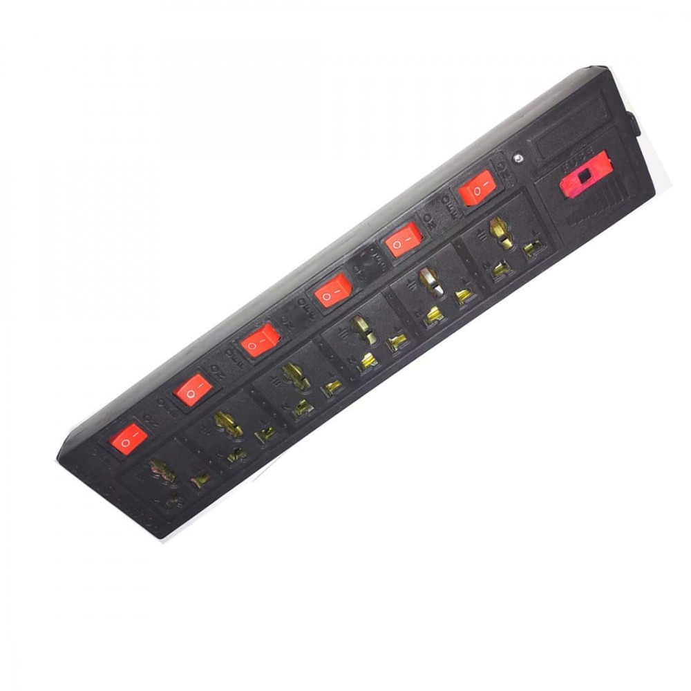 Power Strip Extension Board 6 Sockets 6 Switches